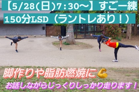 【5/28(日)7:30～】すごー練 150分LSD（ラントレあり！） | e-moshicom（イー・モシコム）