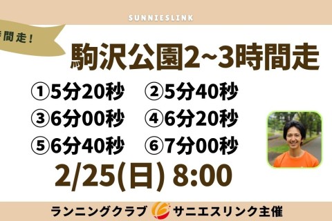 2～3時間走@駒沢（5分20～7分00/km、20秒ごとに6グループ） | e-moshicom（イー・モシコム）