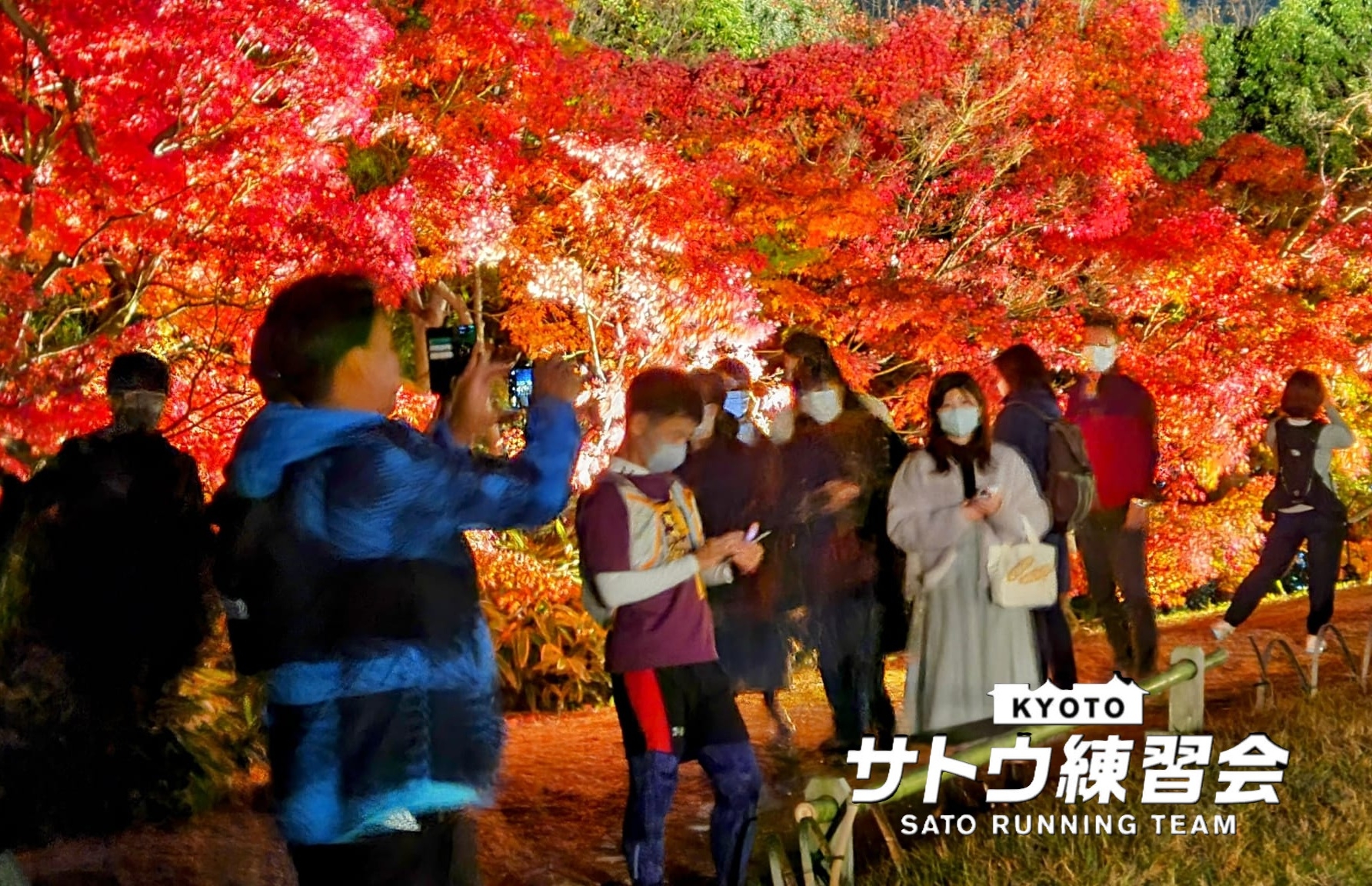 息を呑む幻想的な逆さ紅葉 梅小路公園「朱雀の庭」遠足ラン13キロ【サトウ練習会】 | e-moshicom（イー・モシコム）